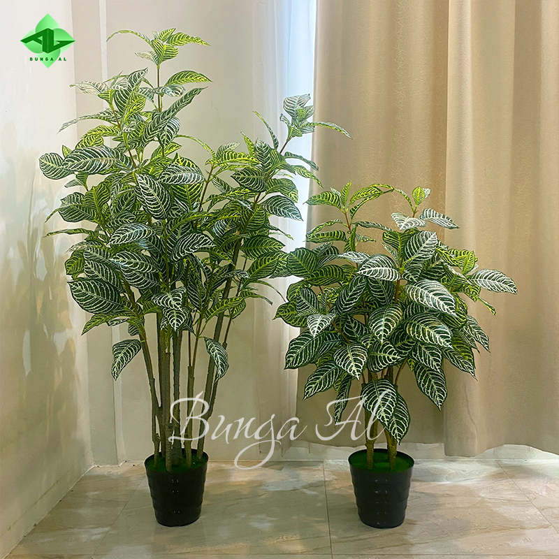 Jual 1 set pohon plastik artificial alphelandra zebra pohon artficial ...
