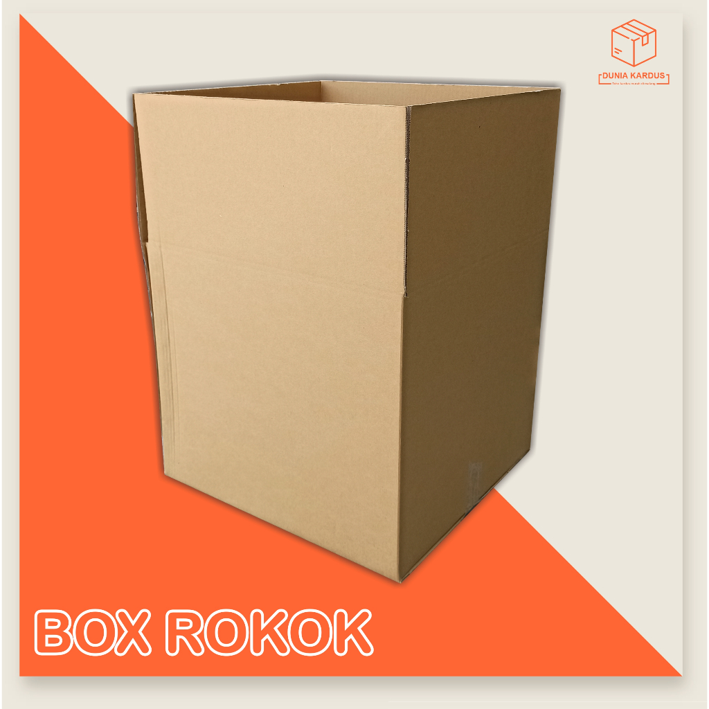 Jual Kardus Box Rokok Coklat Polos 46x43x40 cm | Bahan Tebal | Box ...