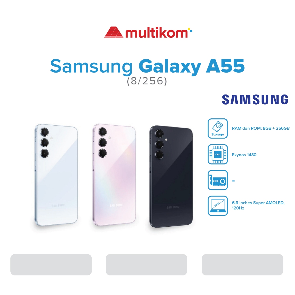 Jual SAMSUNG GALAXY A55 5G 8 256GB Garansi resmi BLACK,BLUE,VIOLET & YELLOW | Shopee Indonesia