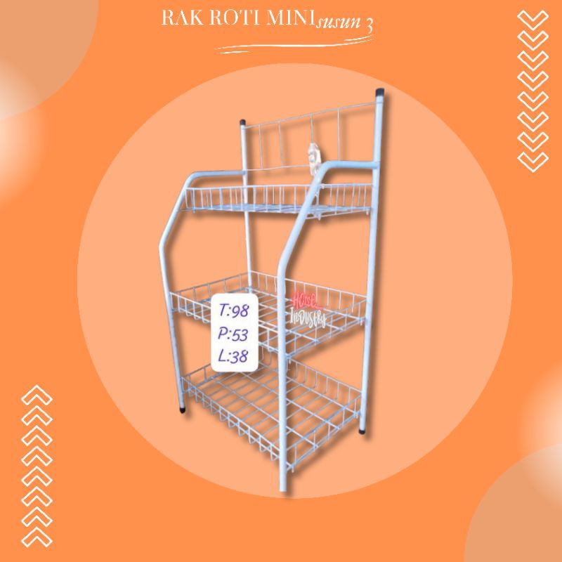 Jual rak roti mini susun 3/Rak chiki/rak serbaguna/rak toko/rak ...