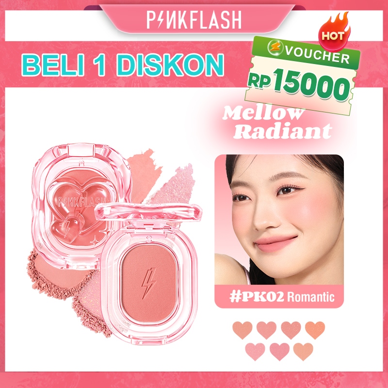 Jual PINKFLASH Mellow Radiant Blush Matte Shimmer High Pigment Natural Blusher PF-F20 | Shopee ...