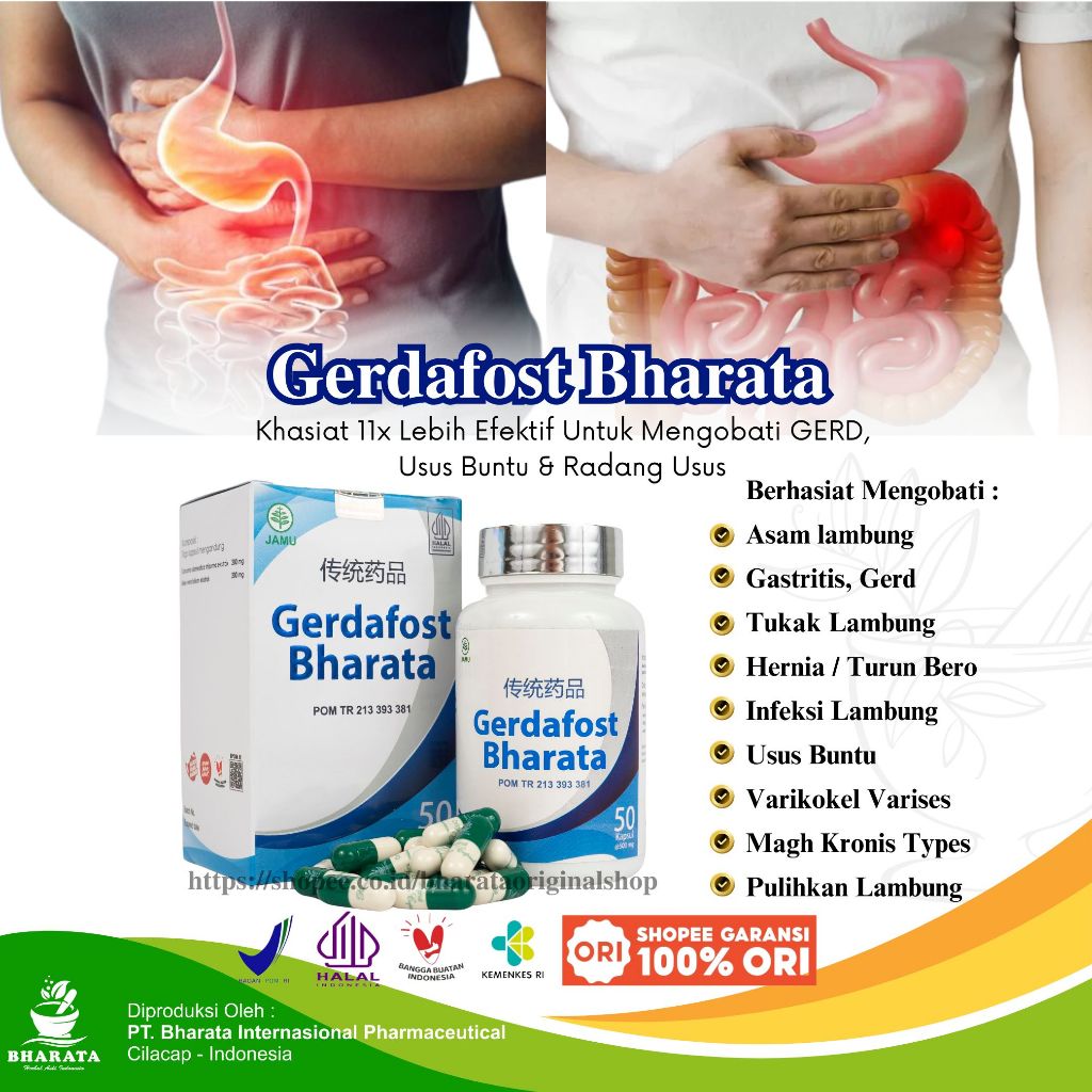 Jual Obat Usus Buntu Hernia GERD Types Asam Lambung Ampuh GERDAFOST ...