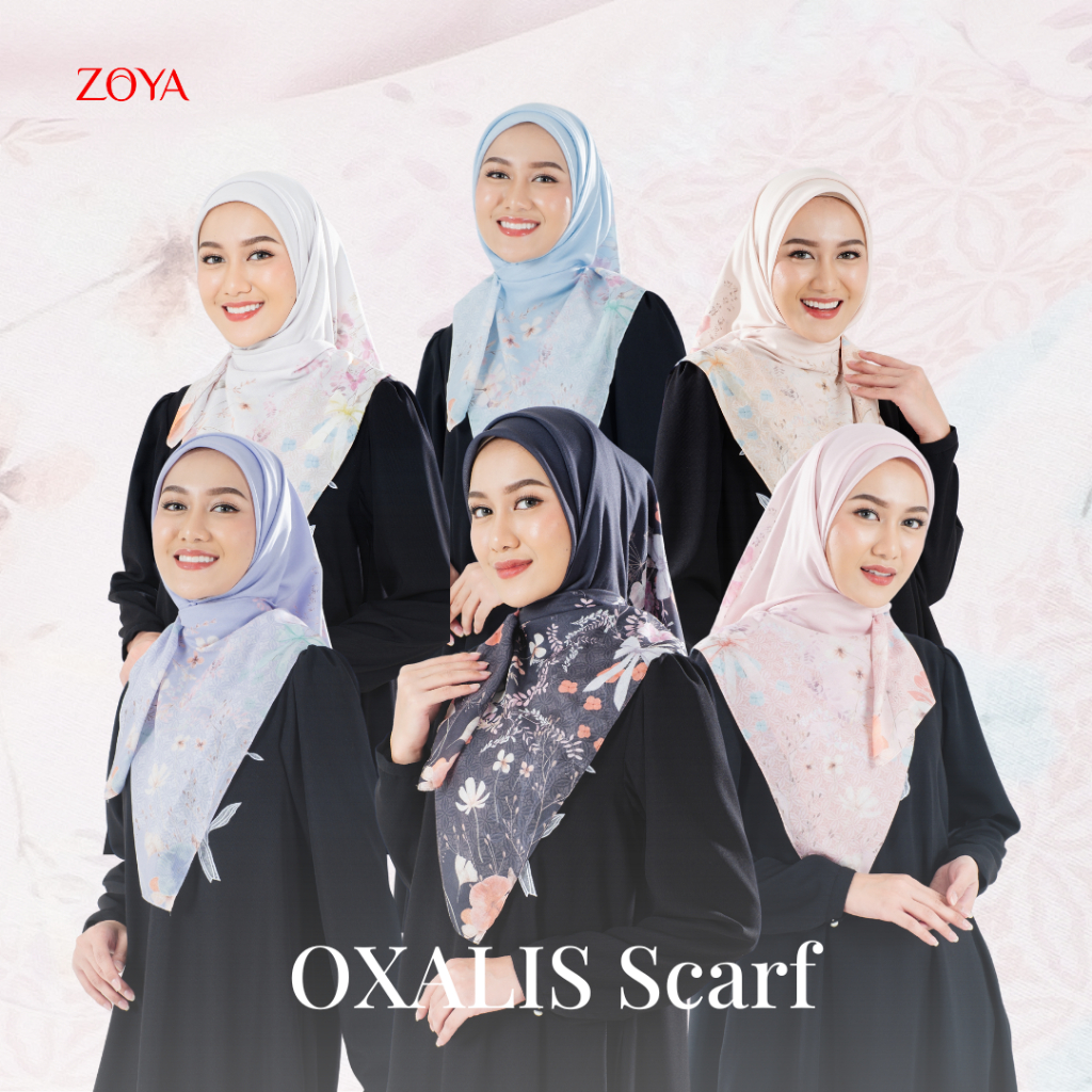 Jual Zoya - Oxalis Scarf - Kerudung Hijab Segi Empat Motif - Box | Shopee Indonesia