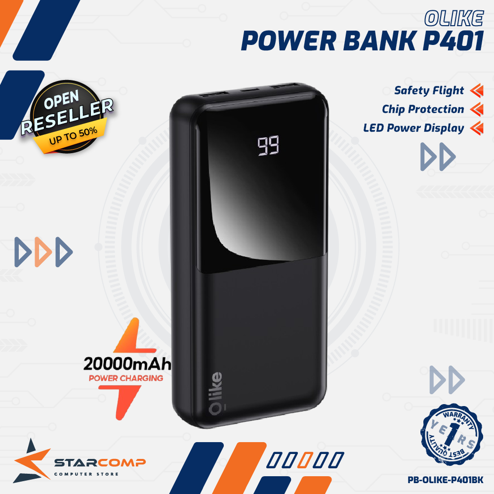 Jual OLIKE P401 POWERBANK 20000MAH SMART PROTECTION SAFETY FLIGHT ...