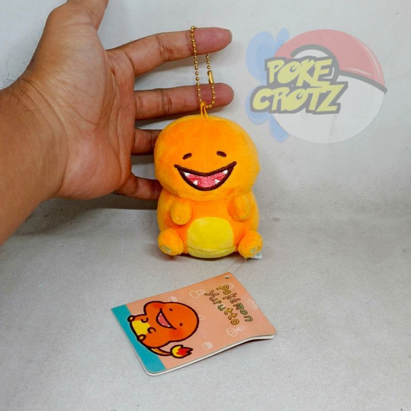 Jual Boneka Charmander Mascot Plush Keychain Pokemon Yurutto tag 9 cm ...
