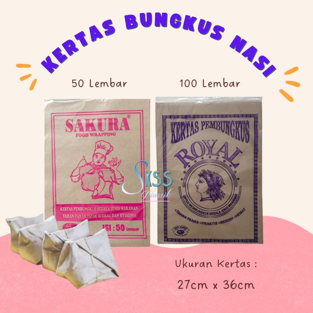 Jual Kertas Bungkus Nasi Coklat Warung Warteg l Bungkus Nasi Kertas l ...