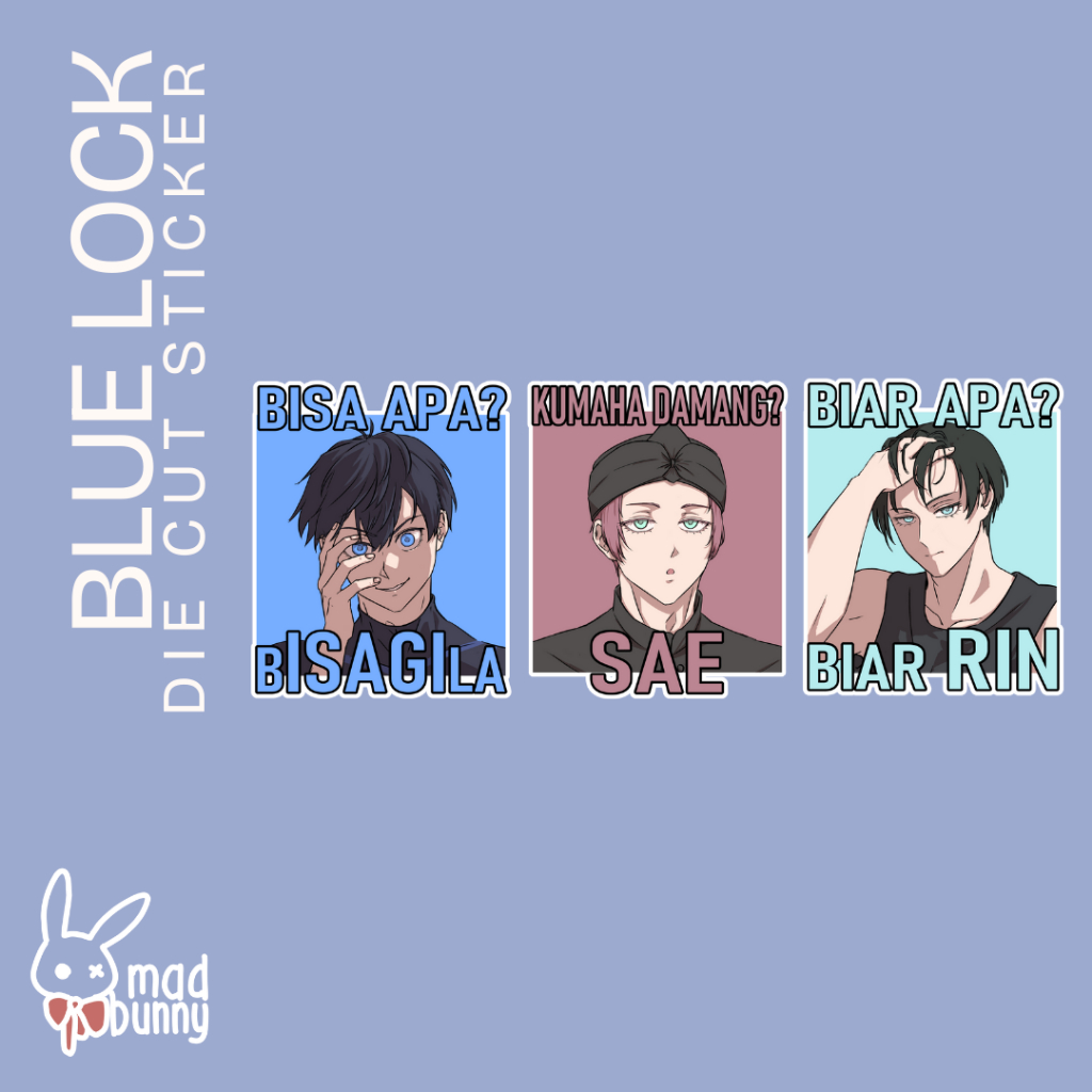 Jual [madbunny] Blue Lock (receh) Die Cut Sticker | Shopee Indonesia
