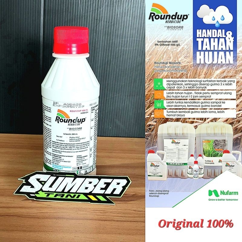Jual ROUNDUP Biosorb 200ml - Herbisida Sistemik Basmi Rumput Liar ...