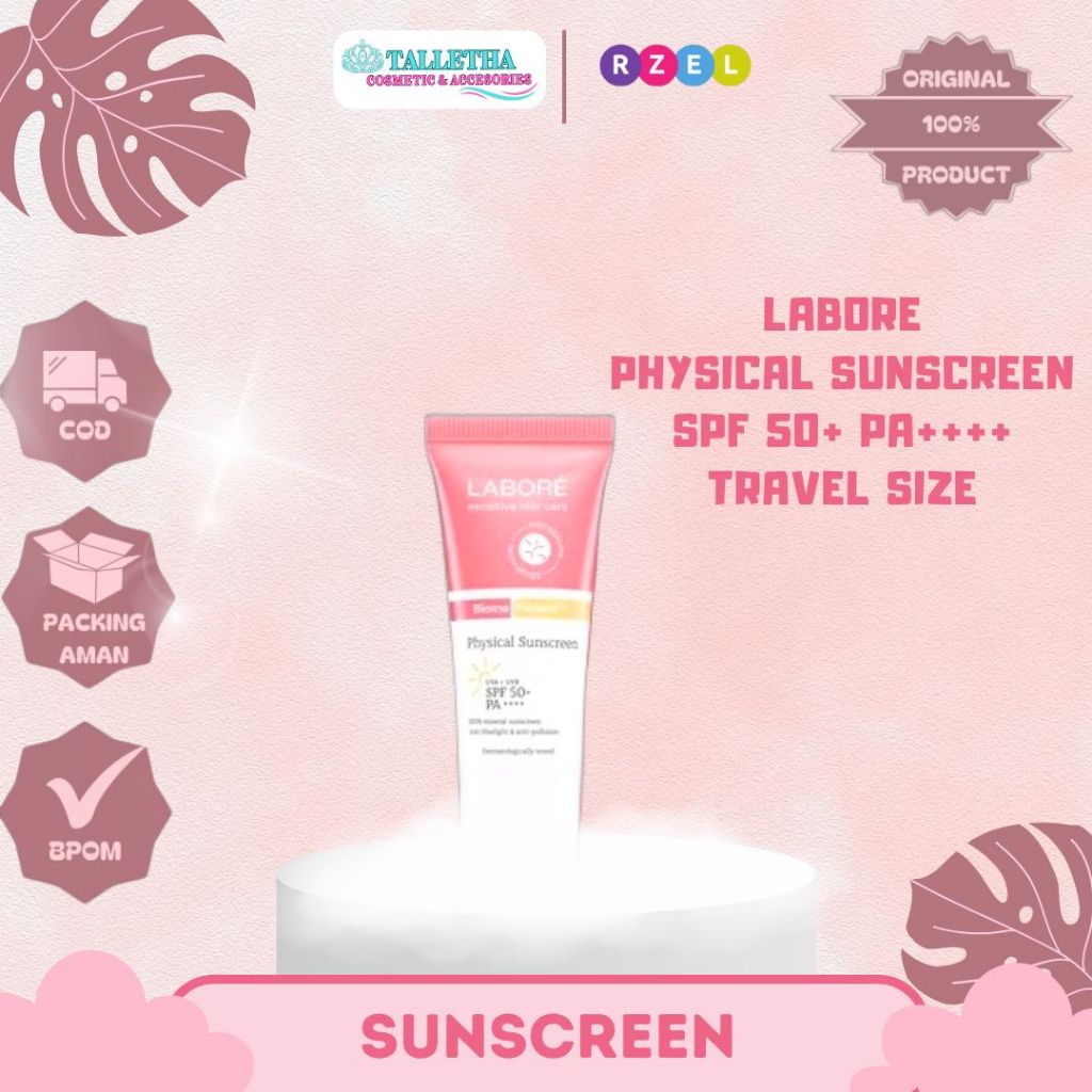 Jual Labore Physical Sunscreen SPF 50 PA++++ Travel Size 10ml | Shopee ...