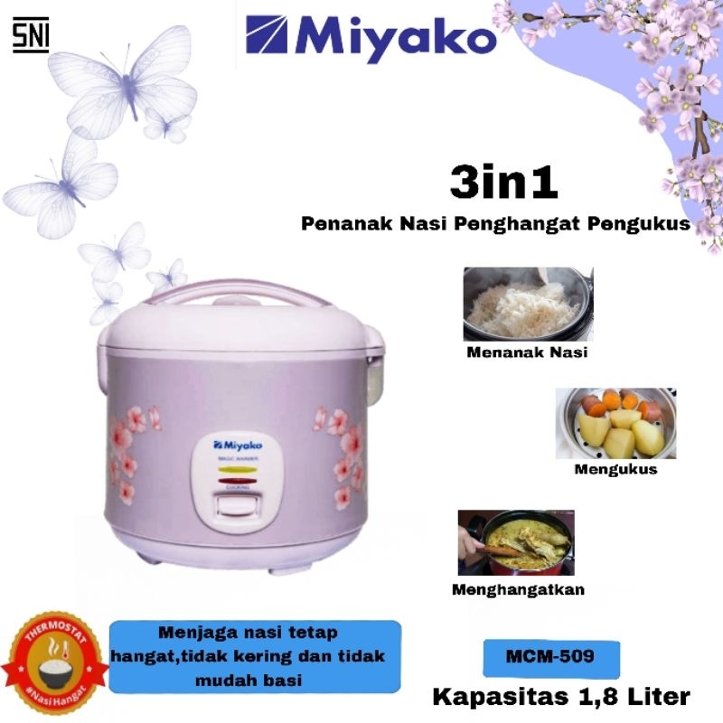 Jual MAGIC COM/RICE COOKER MIYAKO MCM-509 1,8 LITER | Shopee Indonesia