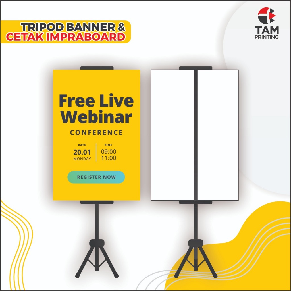 Jual Tripod Stand Banner Plus Cetak Standing Banner [Cetak Banner 1/2 Sisi] | Shopee Indonesia