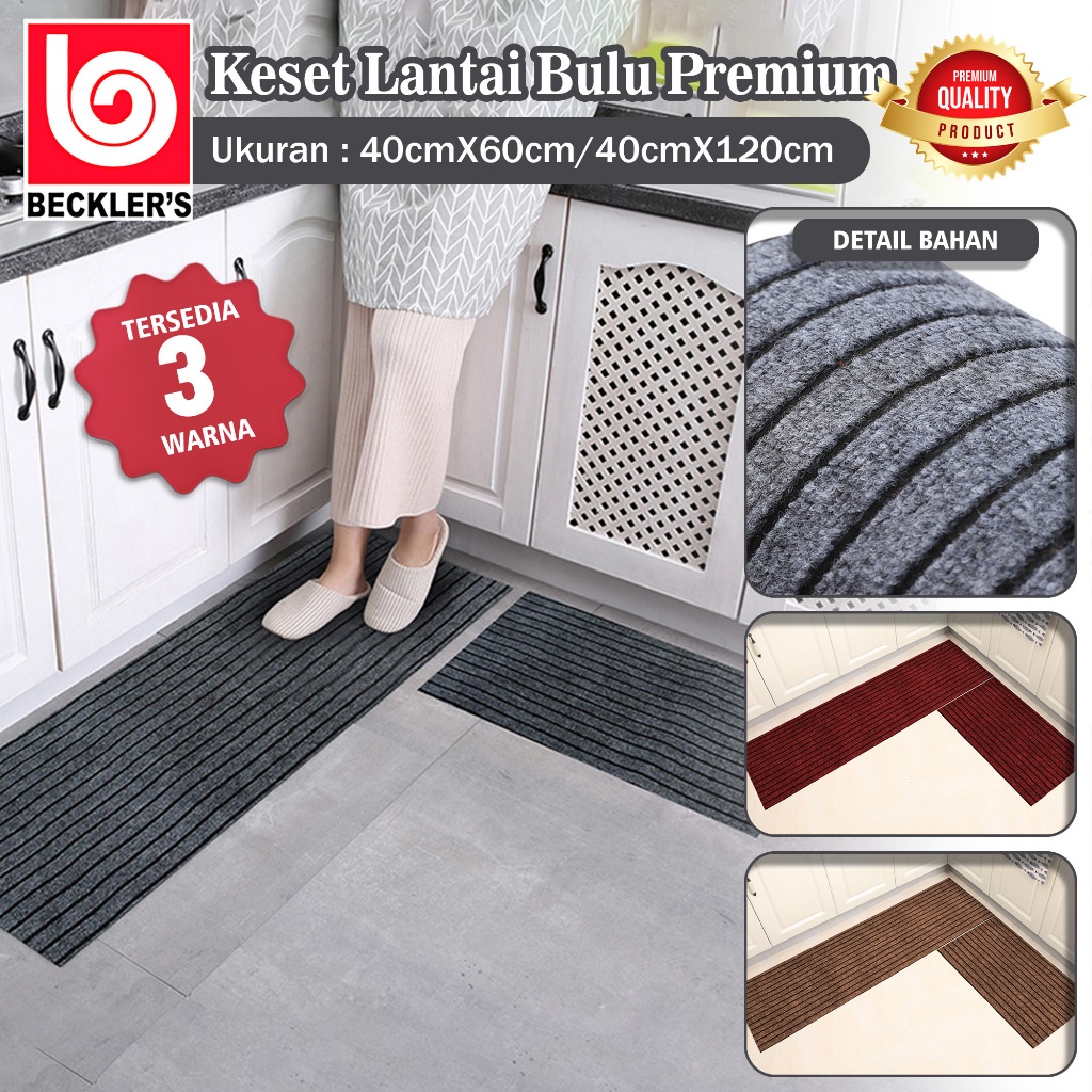Jual (Beckler's) Keset Dapur 2in1 Premium Motif Garis Bahan Karet PVC ...