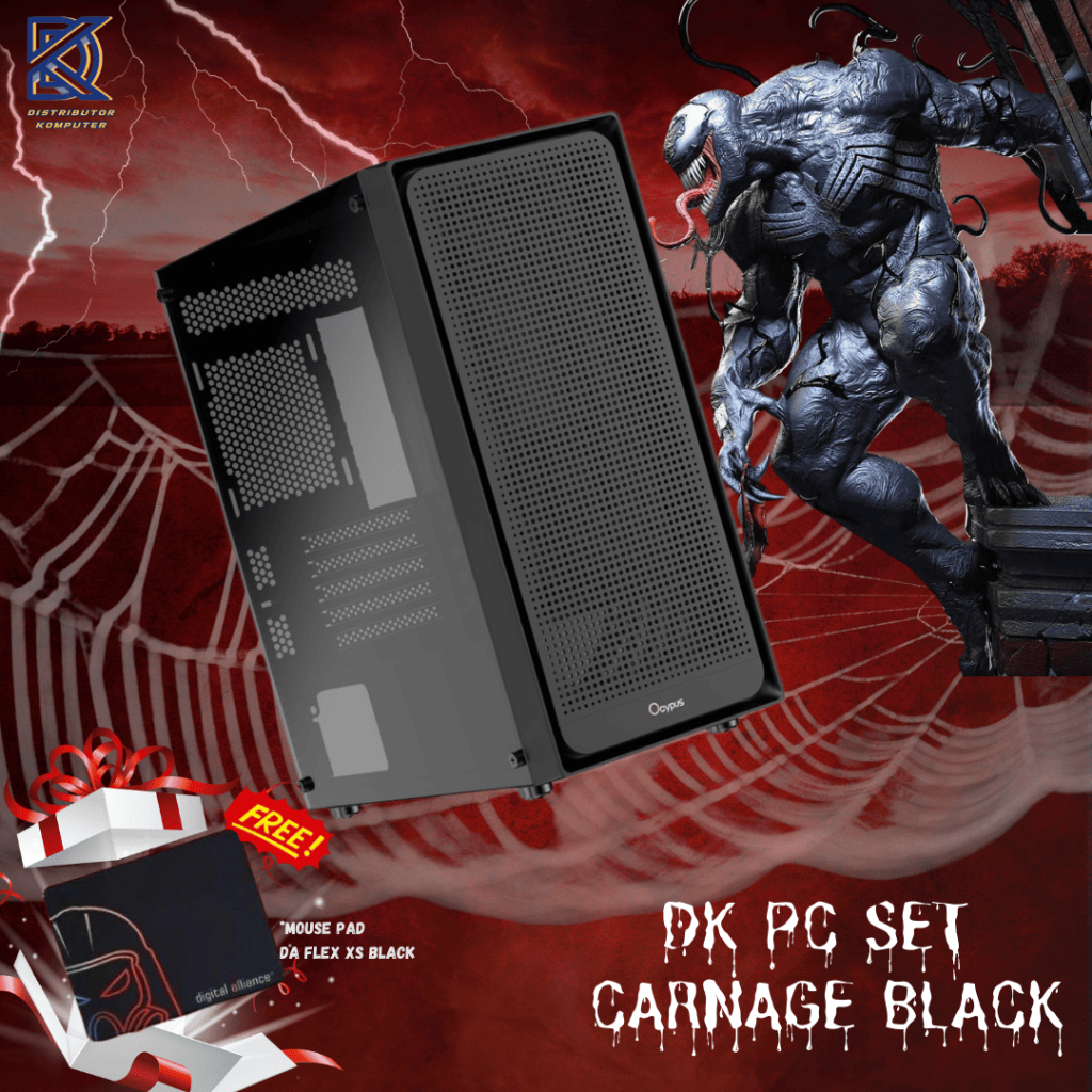 Jual DK PC SET CARNAGE BLACK | PC RAKITAN AMD RYZEN 5 5700G | B550M ...