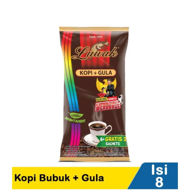 Jual Kopi Hitam Luwak Kopi dan Gula isi 8 sachet Kopi Luwak Renceng ...