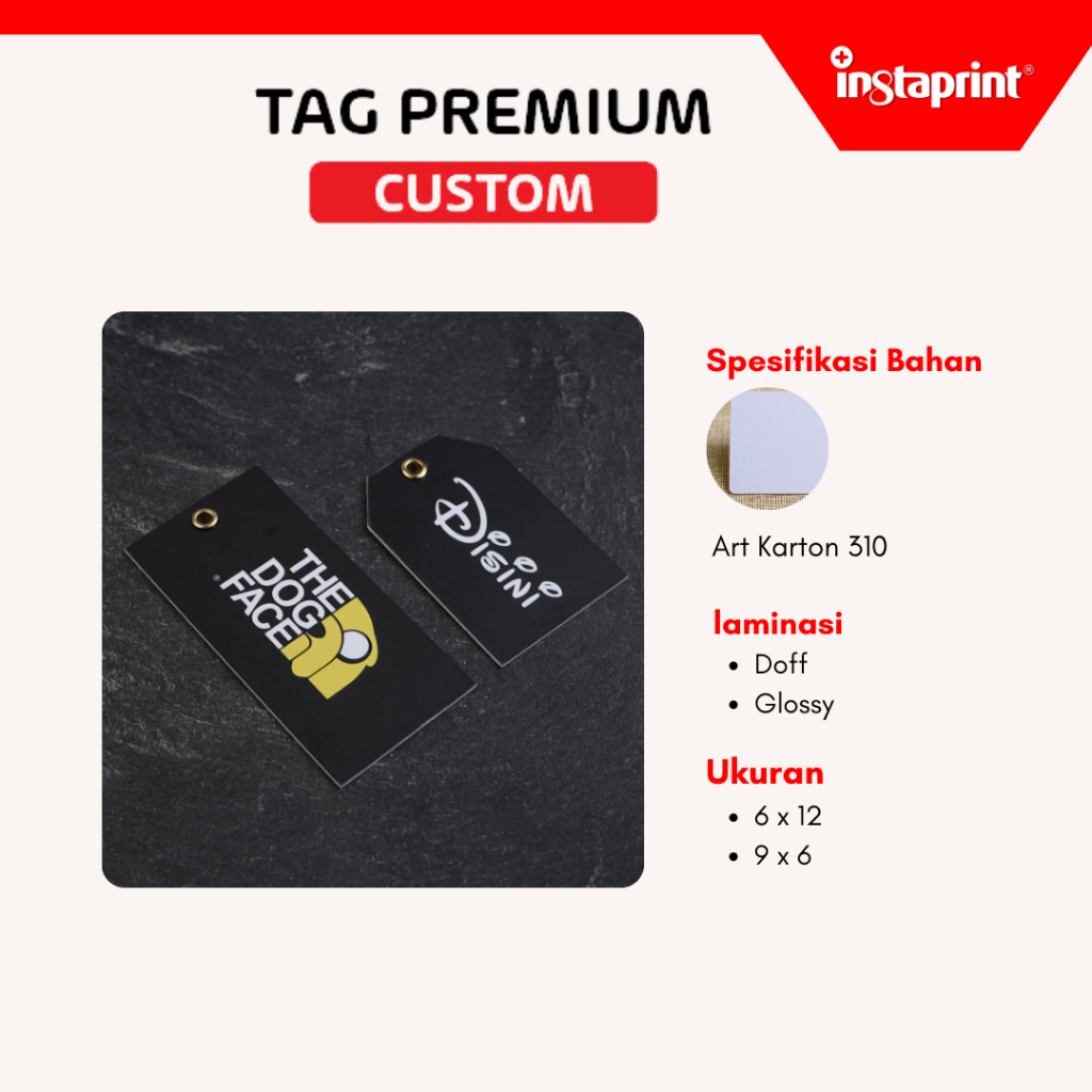Jual Hangtag tebal l TAG PREMIUM custom 2 sisi+ring besi tag baju label ...