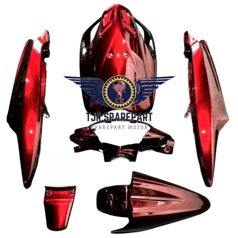 Jual Full Body Halus Yamaha Mio Sporty Warna Custom Moonlight Red ...