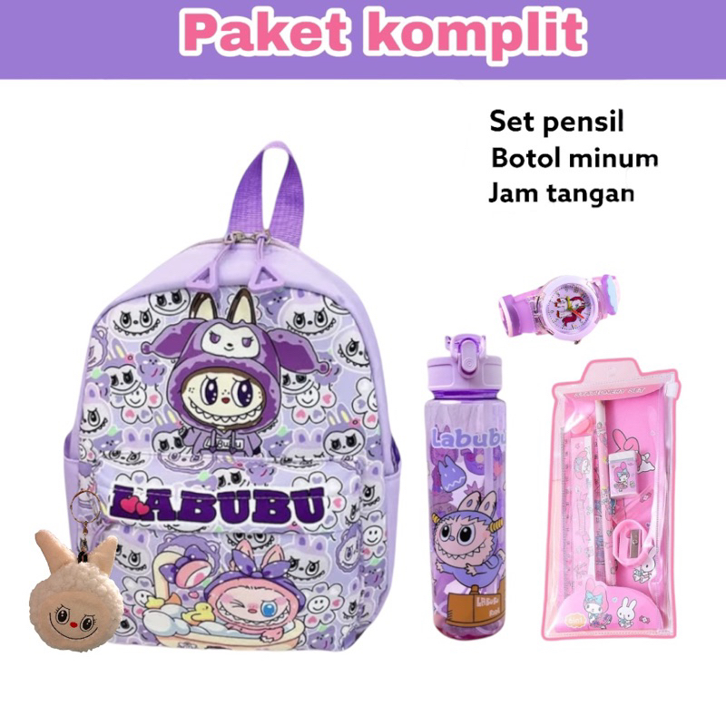 Jual RANSEL ANAK - Tas ransel sekolah labubu viral tas anak Tk dan sd gambar boneka labubu ...