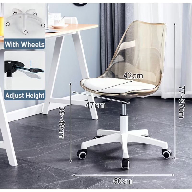 Jual Kursi Putar Minimalis / Kursi Aesthetic / Kursi Belajar / Kursi ...