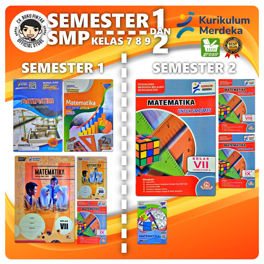 Jual LKS MATEMATIKA SMP KELAS 7 8 9 SEMESTER 1 DAN 2 | KURIKULUM MERDEKA KURMER | PUTRA NUGRAHA ...