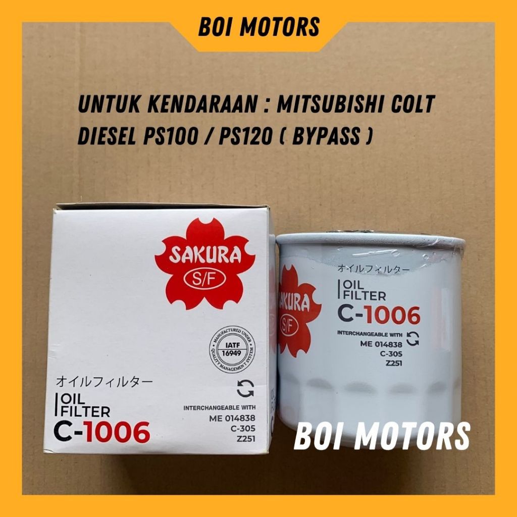 Jual SAKURA C-1006 C1006 FILTER OLI BYPASS COLT DIESEL PS100 / PS120 ...