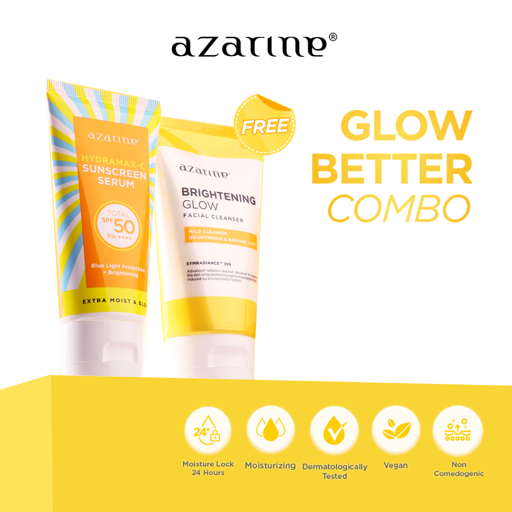 Jual Azarine Glow Better Combo [2 pcs] Paket Proteksi sinar UV dan ...