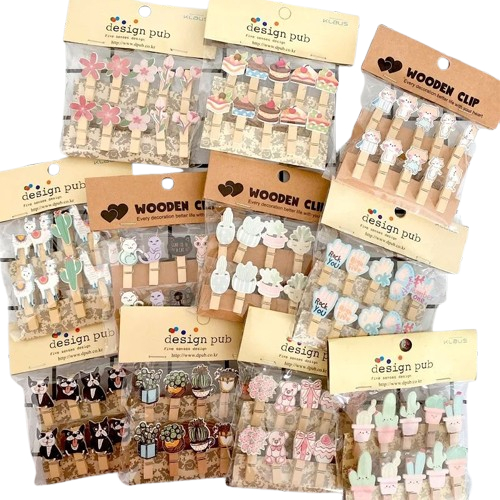 Jual klip kayu polos/fancy | Shopee Indonesia