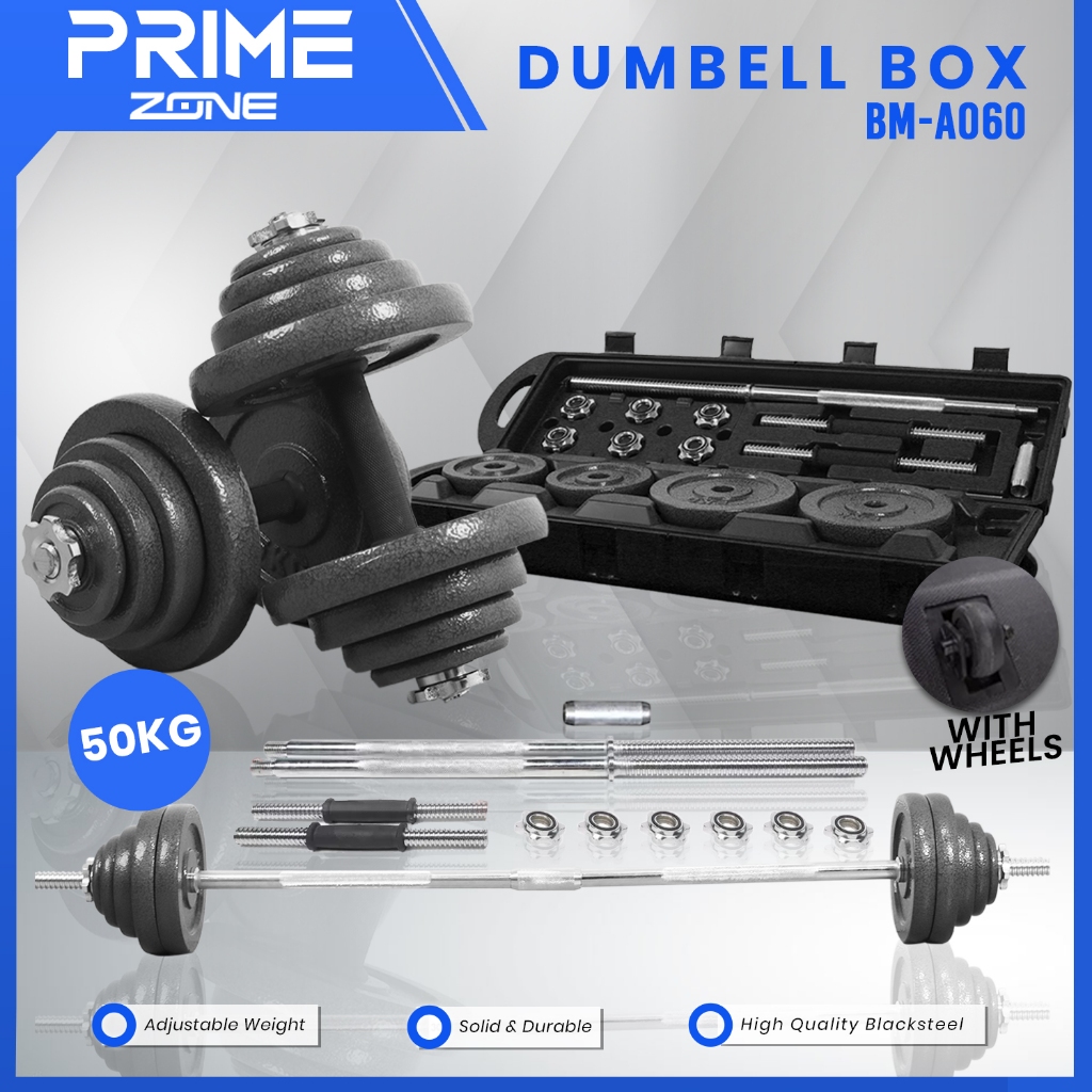 Jual BODYMASTER Dumbell Set Box 50kg A060 Barbel Koper 50 kg Dumbel ...