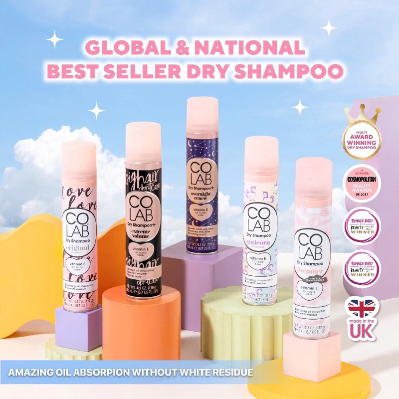 Jual CoLab Dry Shampoo 50ml Original Fragrance | Shopee Indonesia