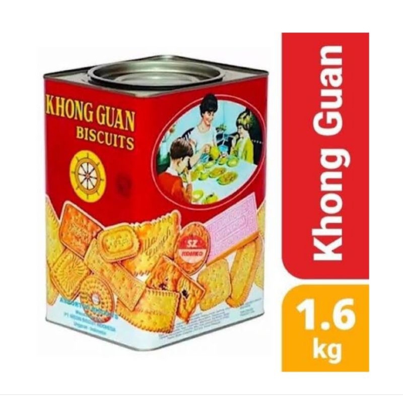 Jual PROMO!!!! Khong Guan Biskuit Assorted Merah Can 1,6kg | Shopee ...