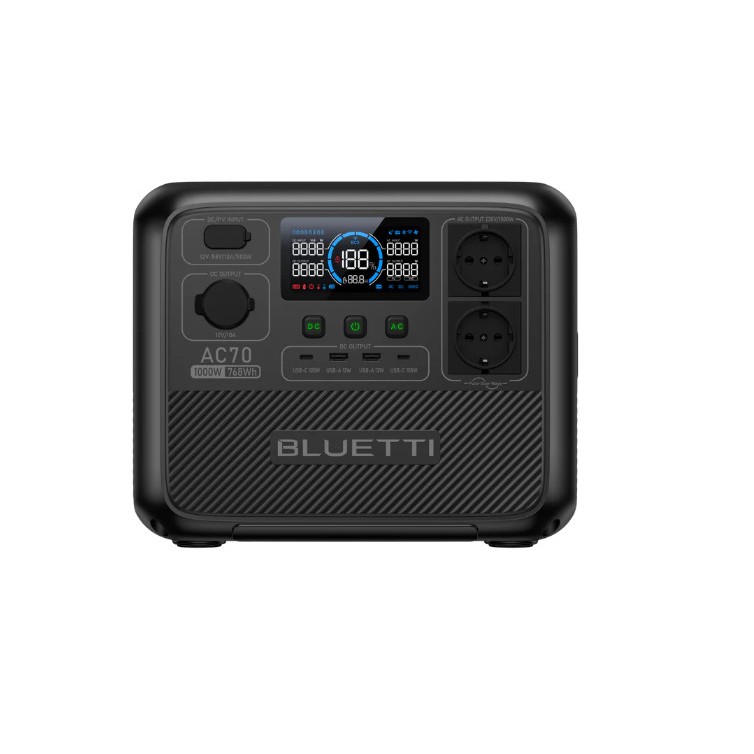 Jual BLUETTI AC70 Portable Power Station | 1000W / 768Wh | Shopee Indonesia
