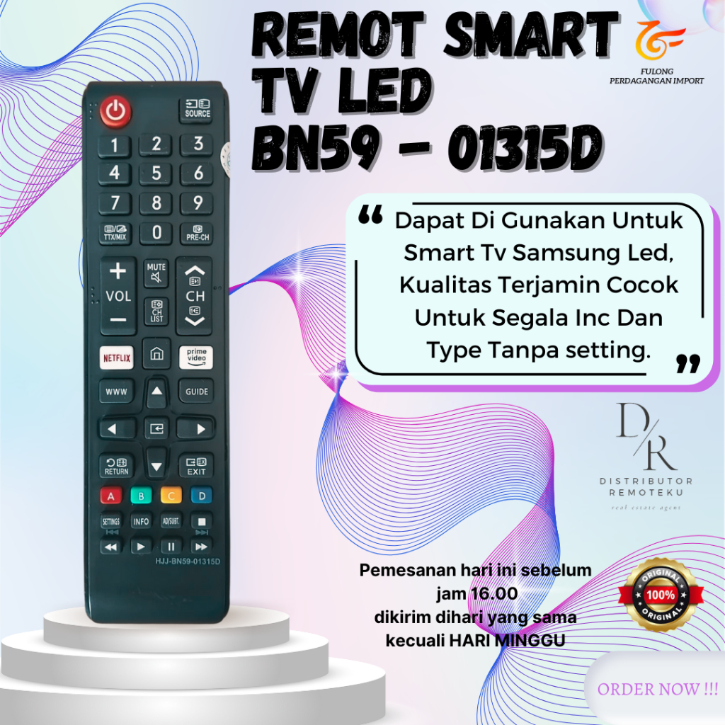 Jual Remote TV Samsung LCD LED Smart TV Netflix BN59-01315D | Shopee Indonesia