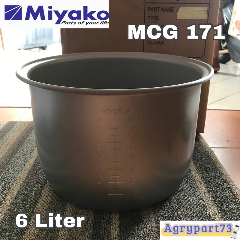 Jual Panci Magic Com Jumbo Miyako Ukuran 6 Liter MCG 171 Original (Free ...