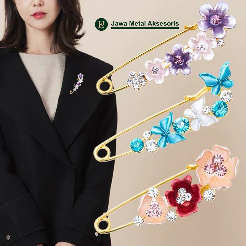 Jual Jawa Brooch Bross Pin Bunga Peniti Besar Bunga Cantik Import ...