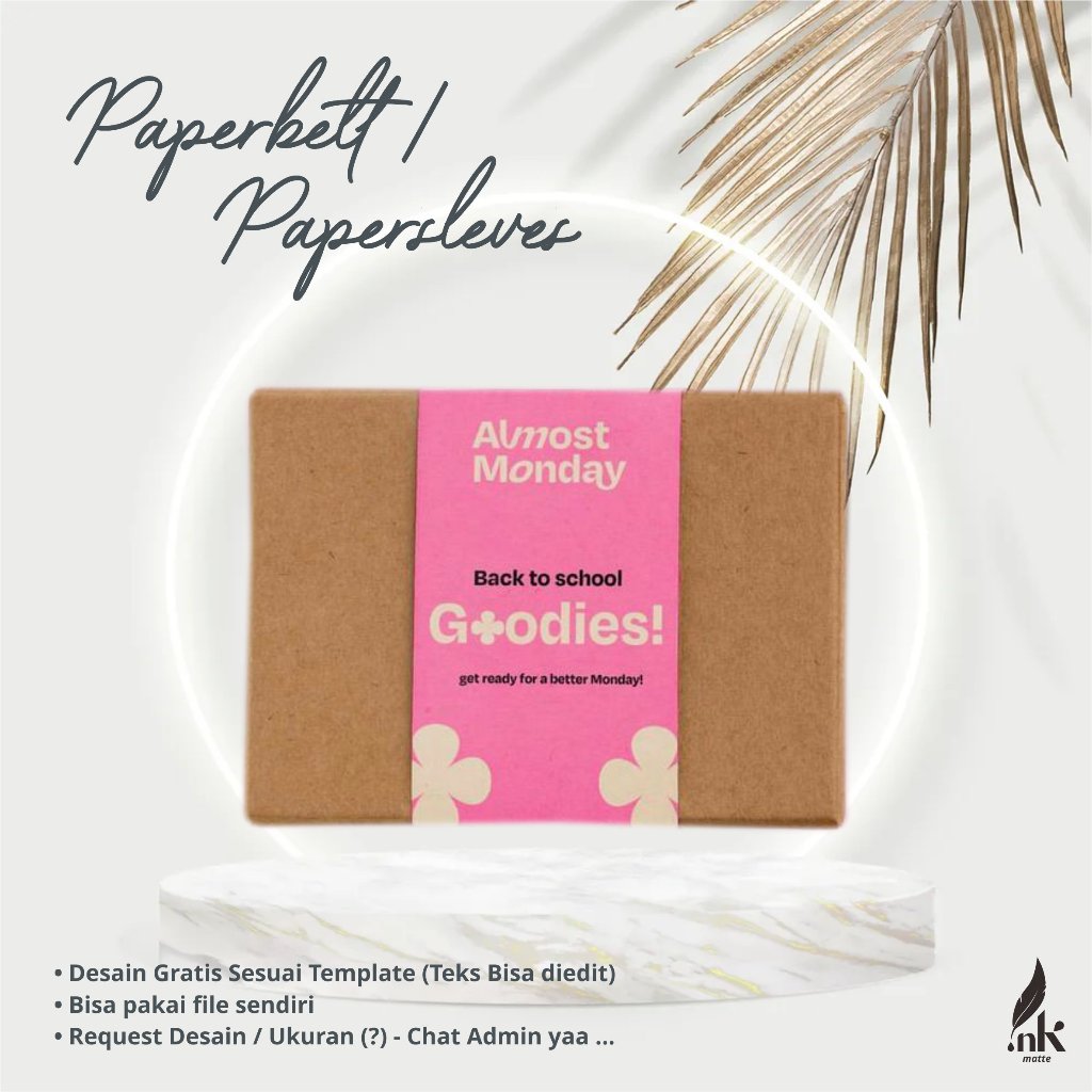 Jual Paper Belt / Packaging Sleeve Custom / Packaging Sleeve Free ...