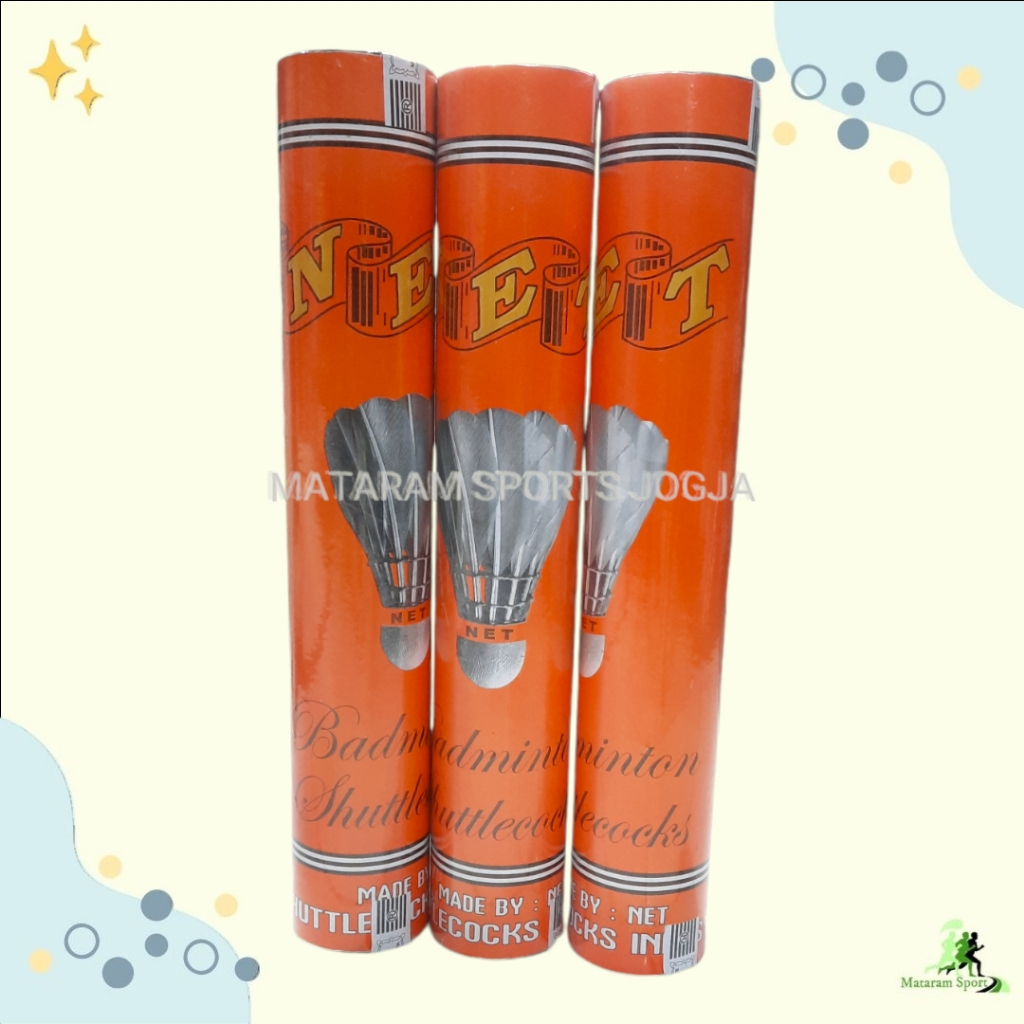 Jual Shuttlecock Badminton NET Orange Model Bulu Papak | Shopee Indonesia