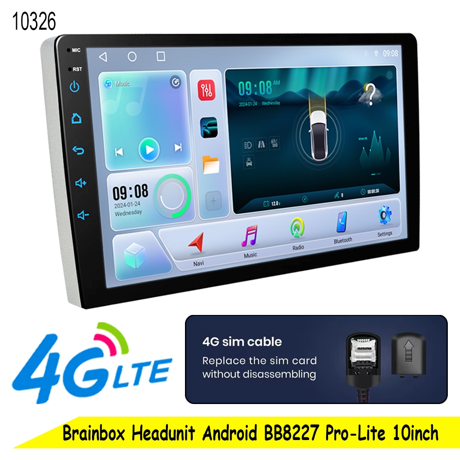 Jual Brainbox Head Unit Pro Lite Android Mobil 10 Inch 8GB + 128GB Full ...