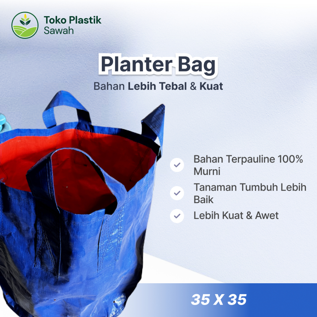Jual PLANTERBAG TERPAL UKURAN 35x35 KOREA | Shopee Indonesia