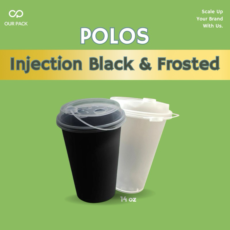 Jual Cup Thinwall Gelas PP Injection Black & Frost 14 oz | Shopee Indonesia