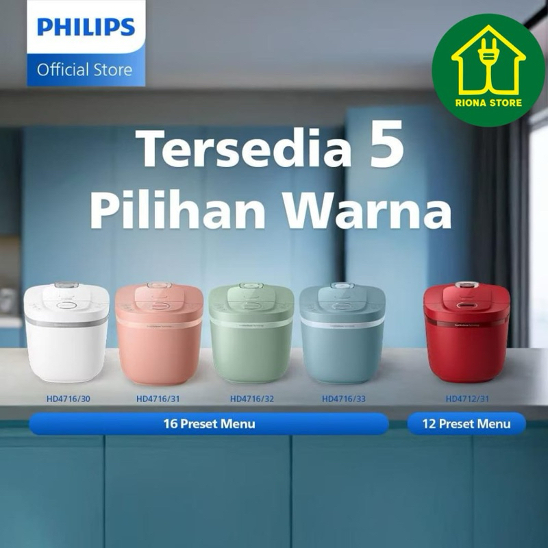 Jual PHILIPS RICE COOKER DIGITAL BARU 1.8 L - 3000 Digial Series HD4716 ...