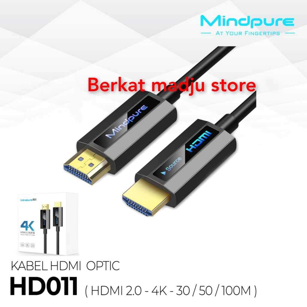 Jual Kabel HDMI OPTIC HDMI 2.0 4k Mindpure HD011 50m 50meter 50 m 50 ...