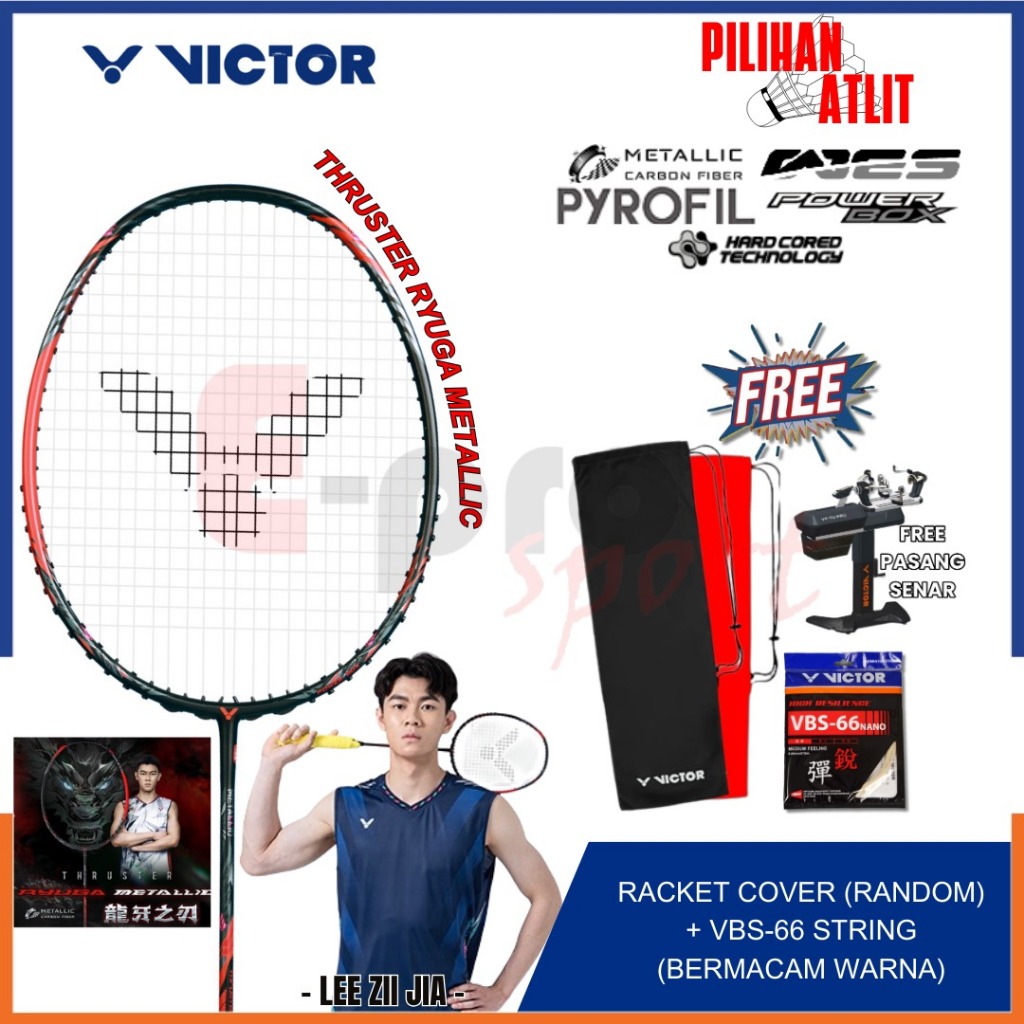 Jual Raket Badminton Victor TK-RYUGA Metallic C Thruster K Ryuga TK ...