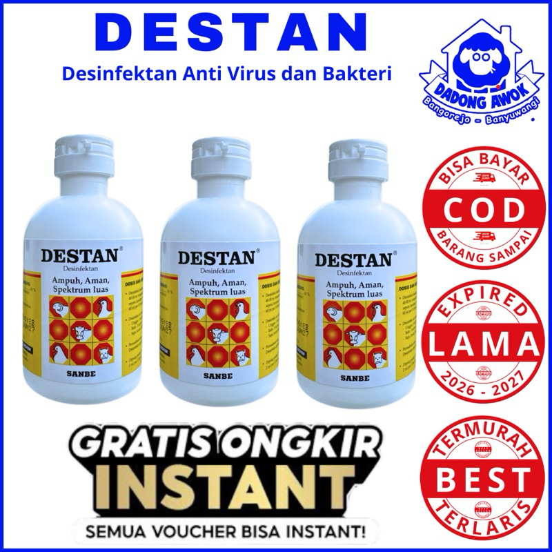 Jual DESTAN 100 ml Desinfektan anti virus steril kandang tempat pakan ...