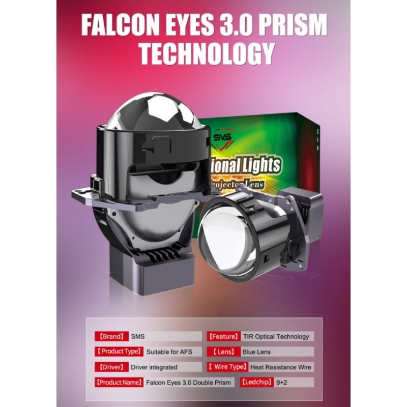 Jual Lampu Biled SMS Falcon dual prism 65/70Watt 3inch | Projie BILED ...