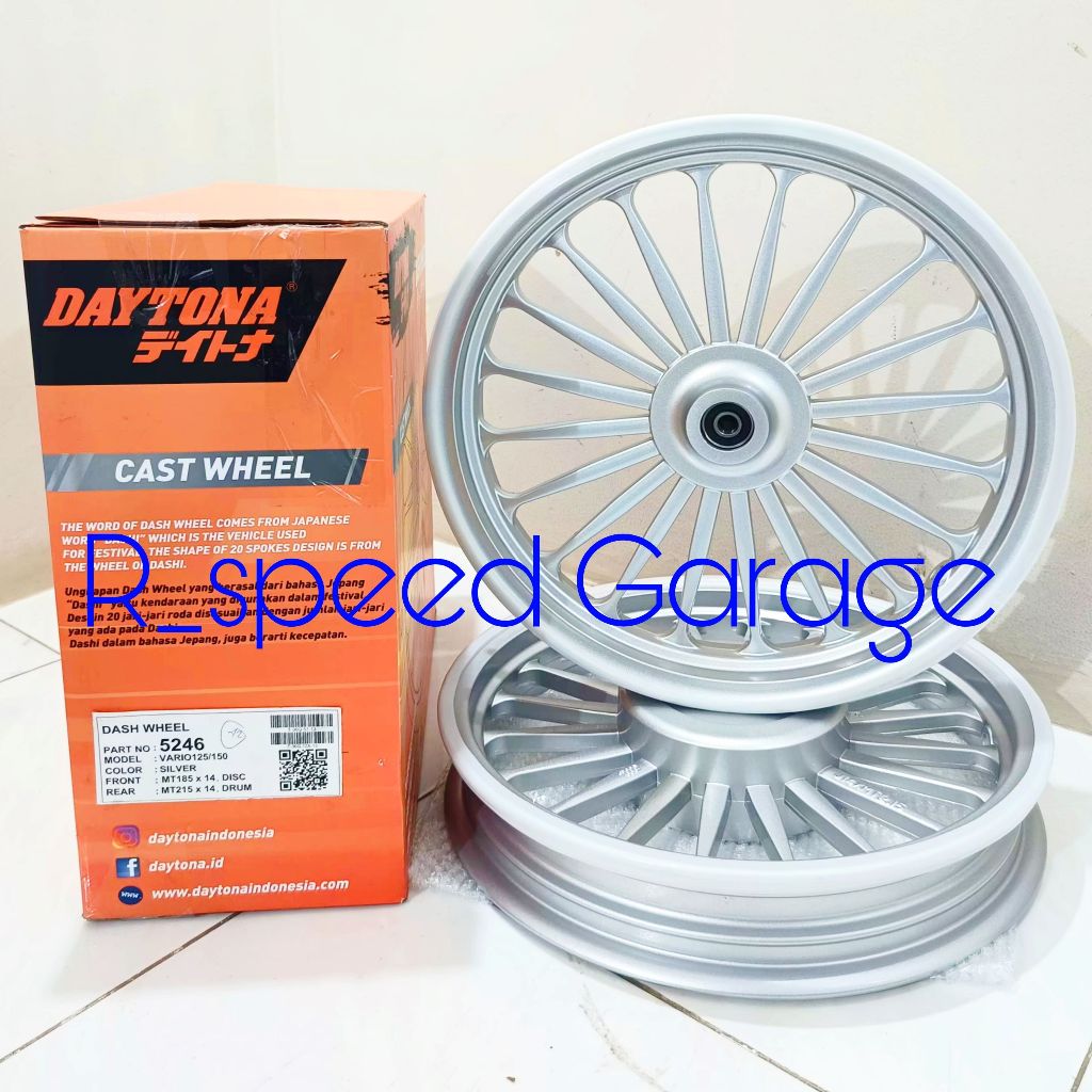 Jual VELG DAYTONA DASH WHEEL CLASSIC 1.85 2.15 RING 14 VARIO 125 OLD ...