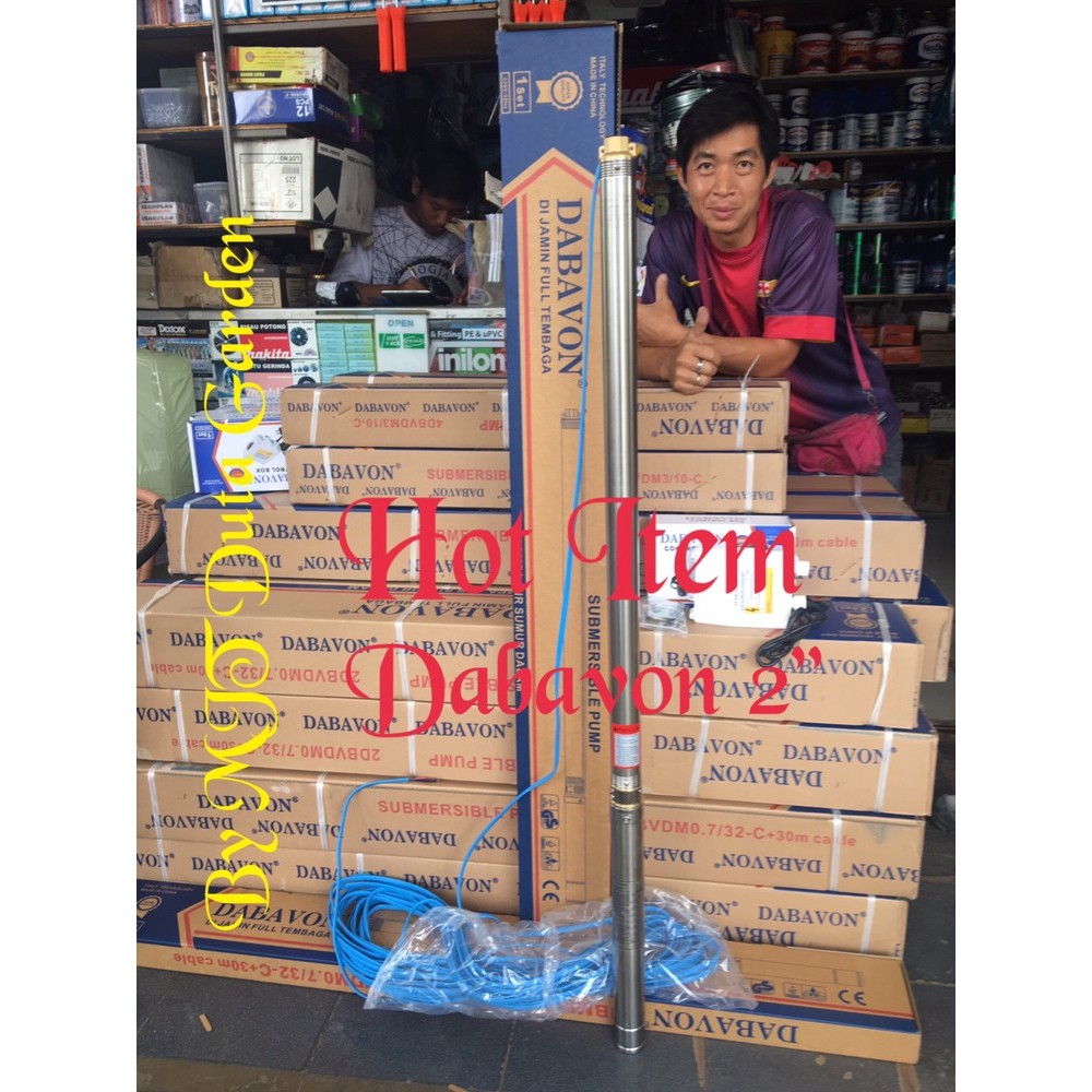 Jual Pompa Satelit 2” DAvon 250watt dgn Kabel Biru 30m Tersambung | Shopee Indonesia