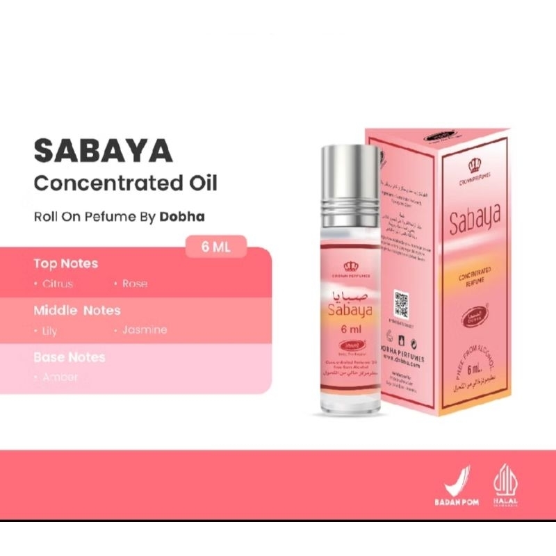Jual Parfum Arab Dobha "Sabaya" 6 ml roll on | Shopee Indonesia
