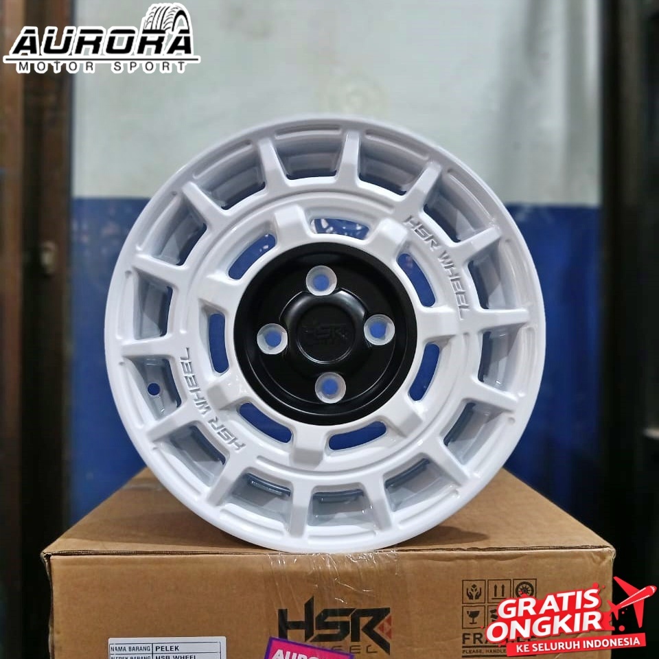 Jual Velg racing ring 14 mobil wuling air ev karimun brio HSR Mentawai R14 lebar 6 warna putih ...