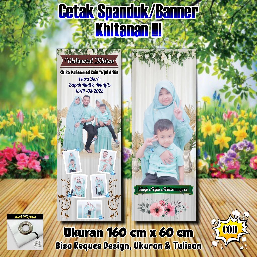 Jual Spanduk Banner Khitanan Ukuran 60 cm x 160 cm | Shopee Indonesia