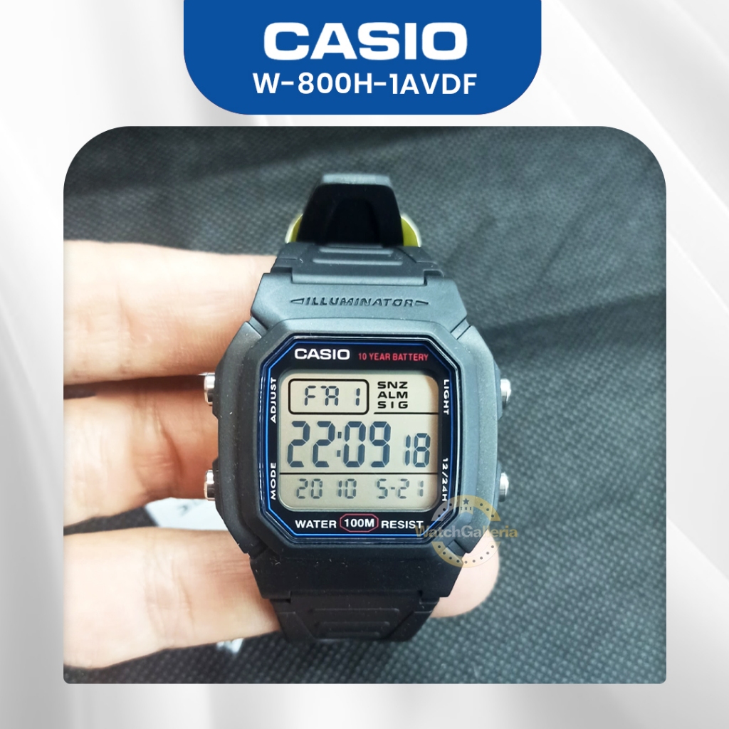 Jual Casio General Digital Man W-800H-1AVDF / W800H / W800H1 | Shopee Indonesia