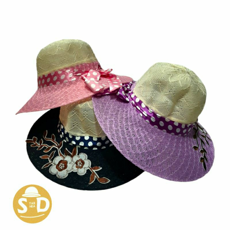 Jual Topi Pantai/Topi Boat Korean Style/Straw Hat/Topi Bulat All Size ...